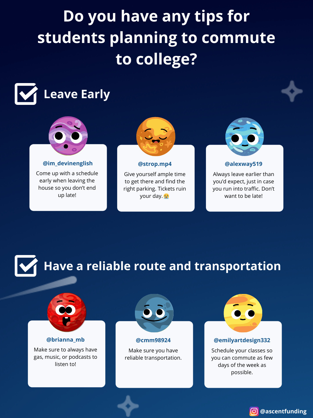 Essentials and Tips for Commuter Students | Ascent Funding